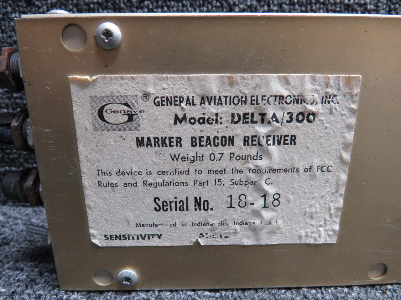 Delta-300 General Aviation Beacon Marker Receiver