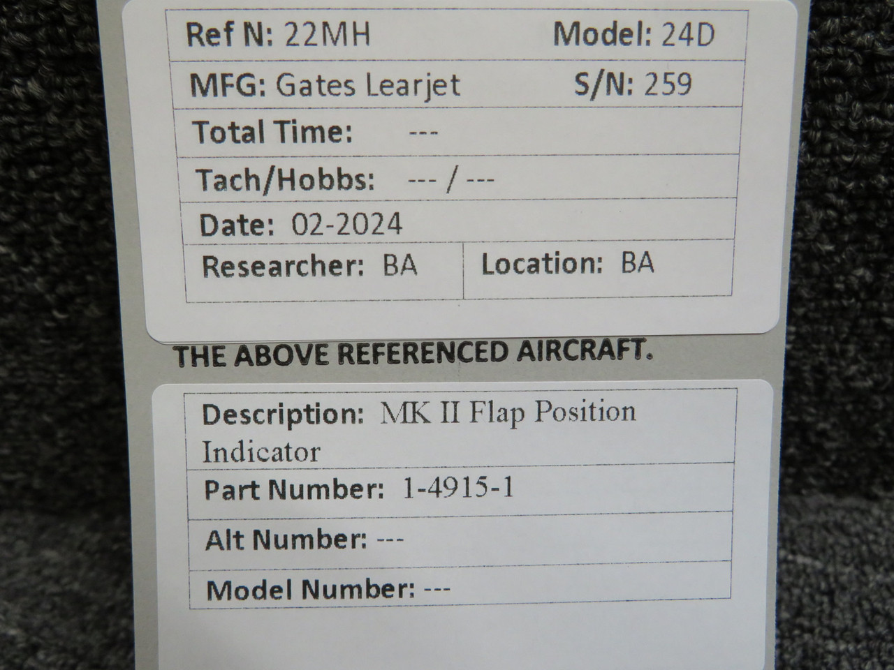 1-4915-1 MK II Aircraft Flap Position Indicator Assembly