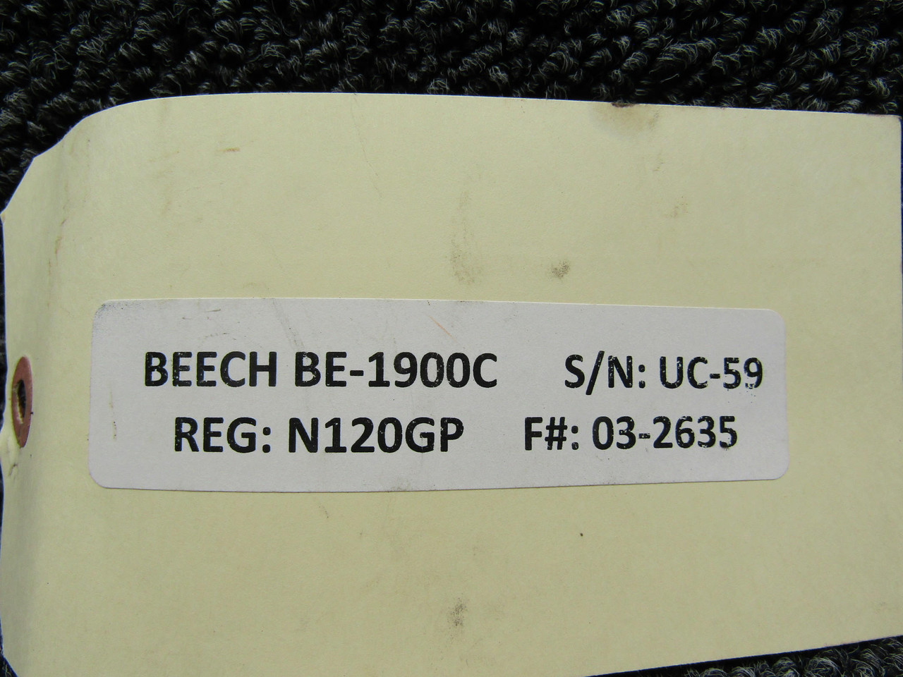 35-524087 Beechcraft BE-1900C Throwover Control Column Assy with Yoke