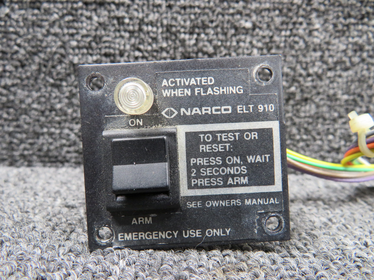ELT 910 Narco Avionics Remote Switch Assembly