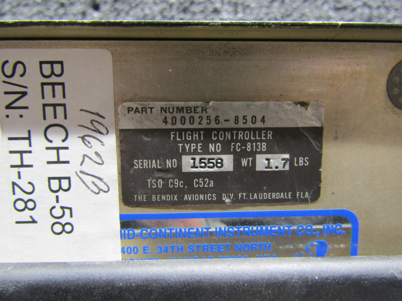 4000256-8504 Bendix Avionics FC-813B Aircraft Flight Control Unit