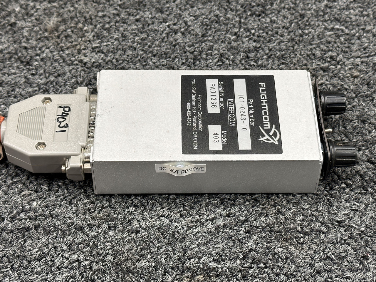 101-0243-10 Flightcom 403 Intercom Assembly | BAS Airplane Parts