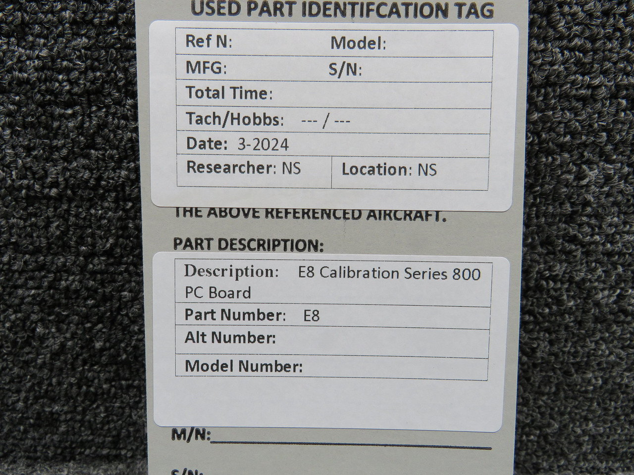 E8 Calibration Series 800 PC Board Unit
