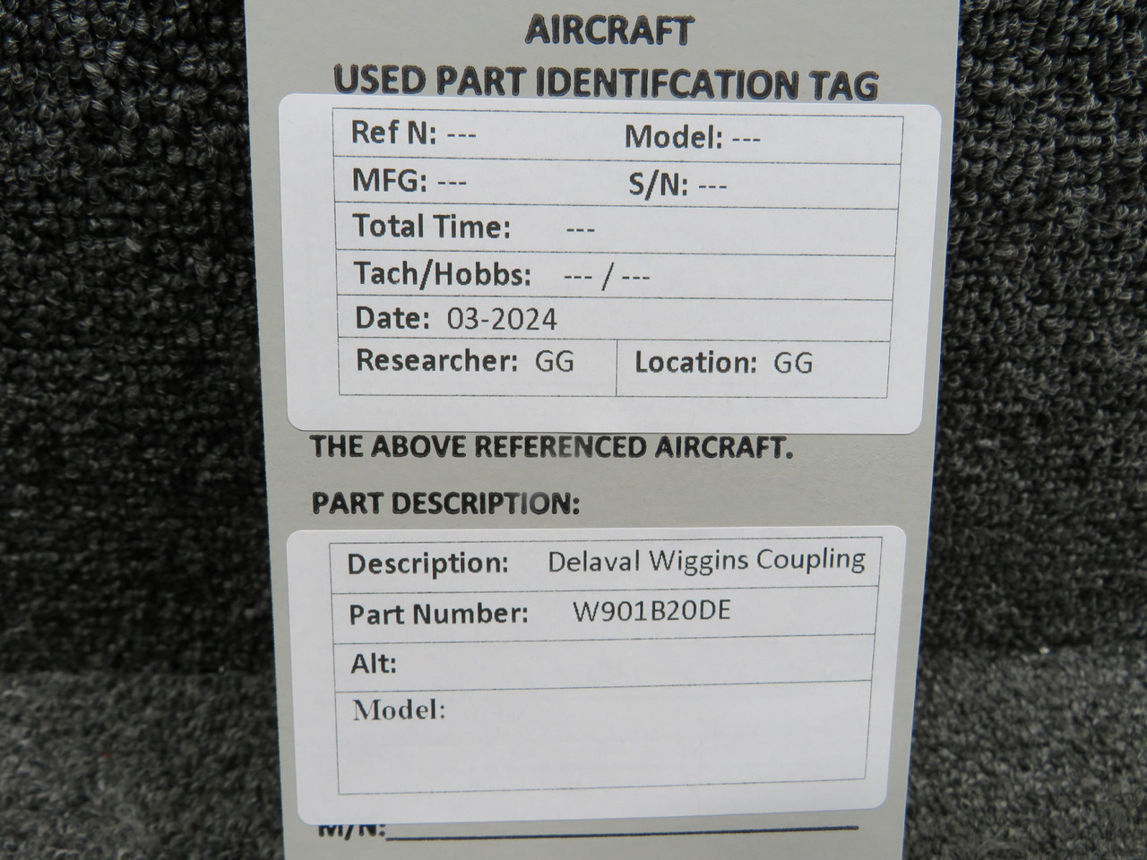 W901B20DE Delaval Wiggins Coupling Part