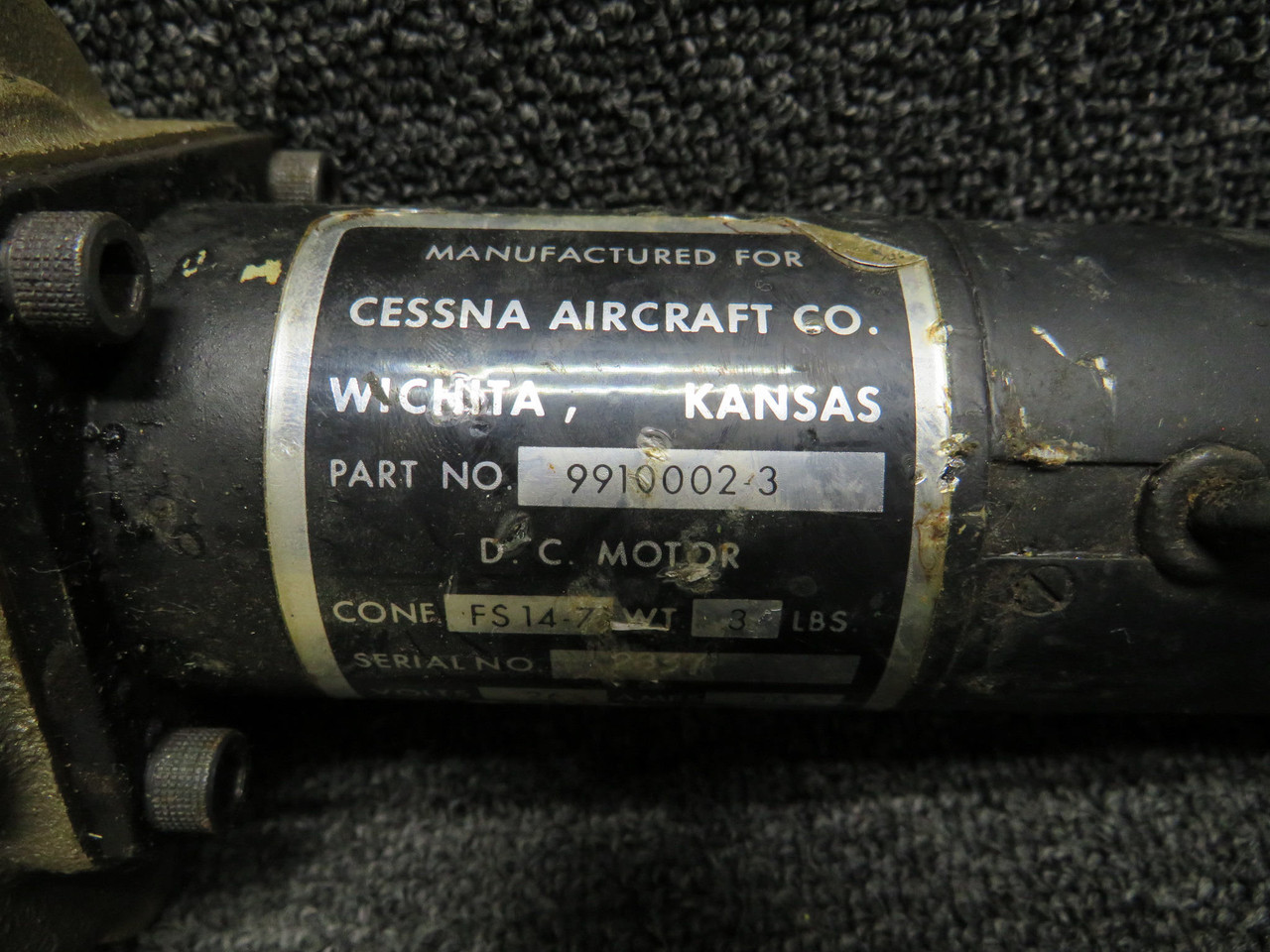 9910002-3 Aerospace Landing Gear Actuator Motor (26 Volts)