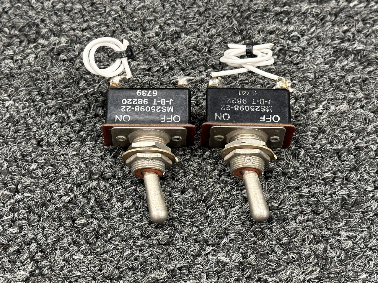MS25098-22 JBT Toggle Switch Assembly Set of 2 | BAS Aircraft Salvage
