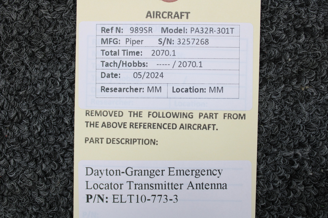ELT10-773-3 Dayton-Granger Emergency Locator Transmitter Antenna For Sale