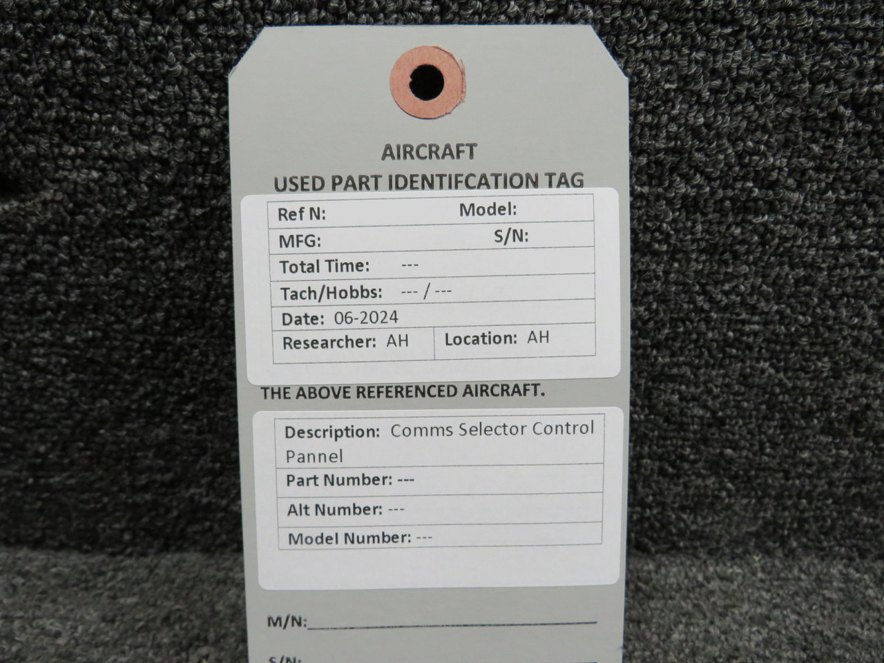 Comms Selector Control Panel Unit