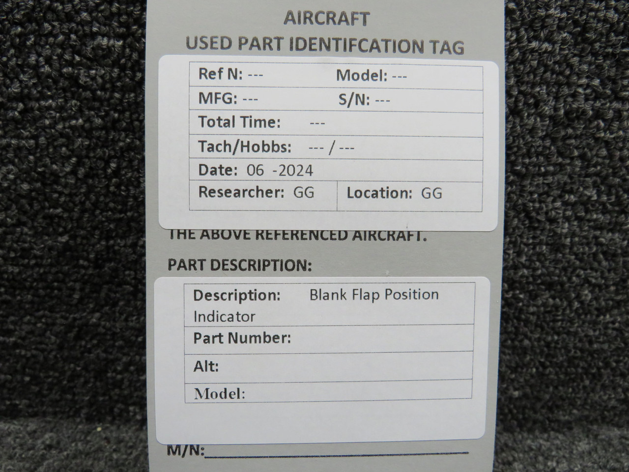 Flight Flap Position Indicator Assembly
