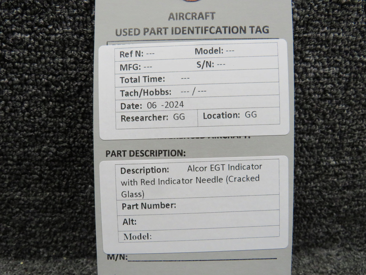 Alcor Exhaust Gas Temperature Indicator with Red Indicator Needle and ...