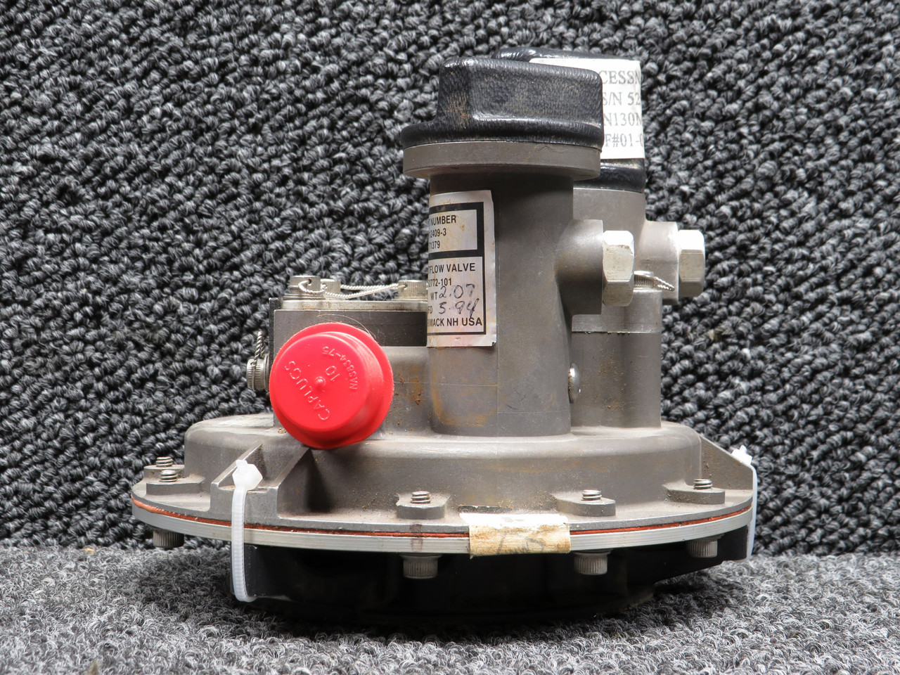 9912409-3 (Alt: 52772-101) Cessna Secondary Outflow Valve Assembly (28 ...