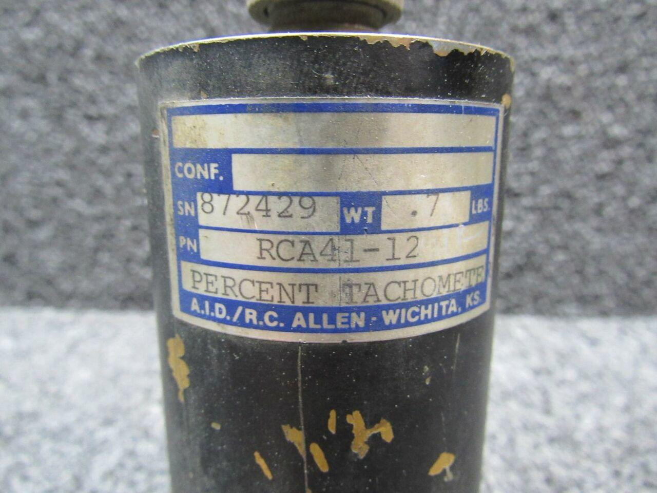 RCA41-12 RC Allen Percent Tachometer Indicator