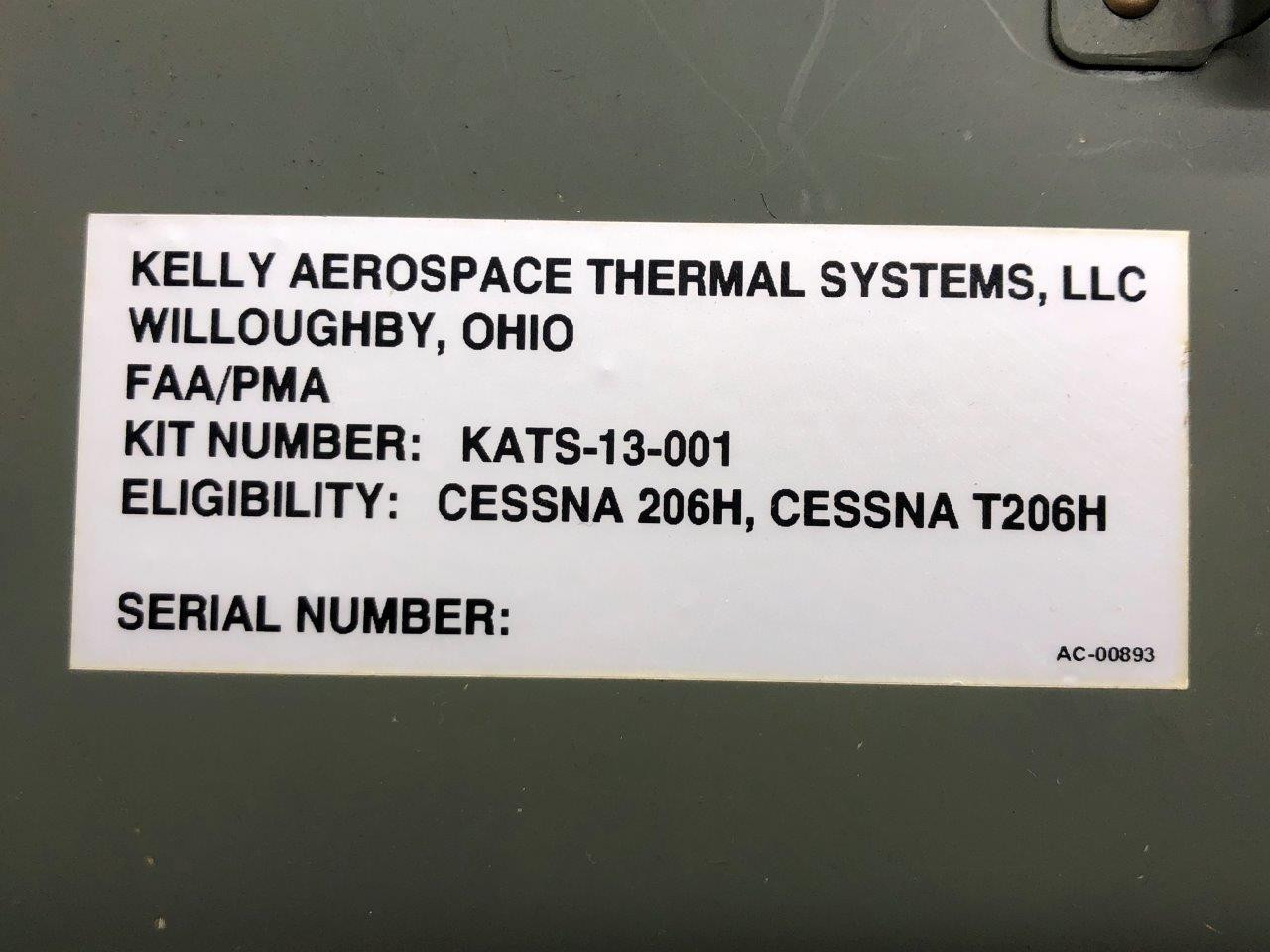 KATS-13-001 Kelly Aerospace Thermal Cooling System W/ Compressor & Blower