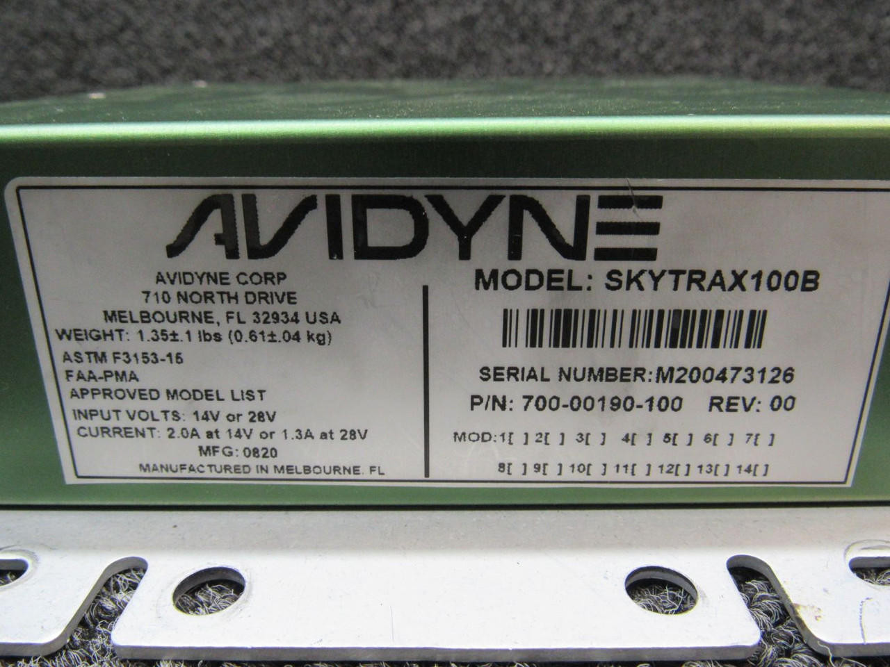700-00190-100 Avidyne SKYTRAX100B ADS-B Receiver (Volts: 14/28) (CORE)