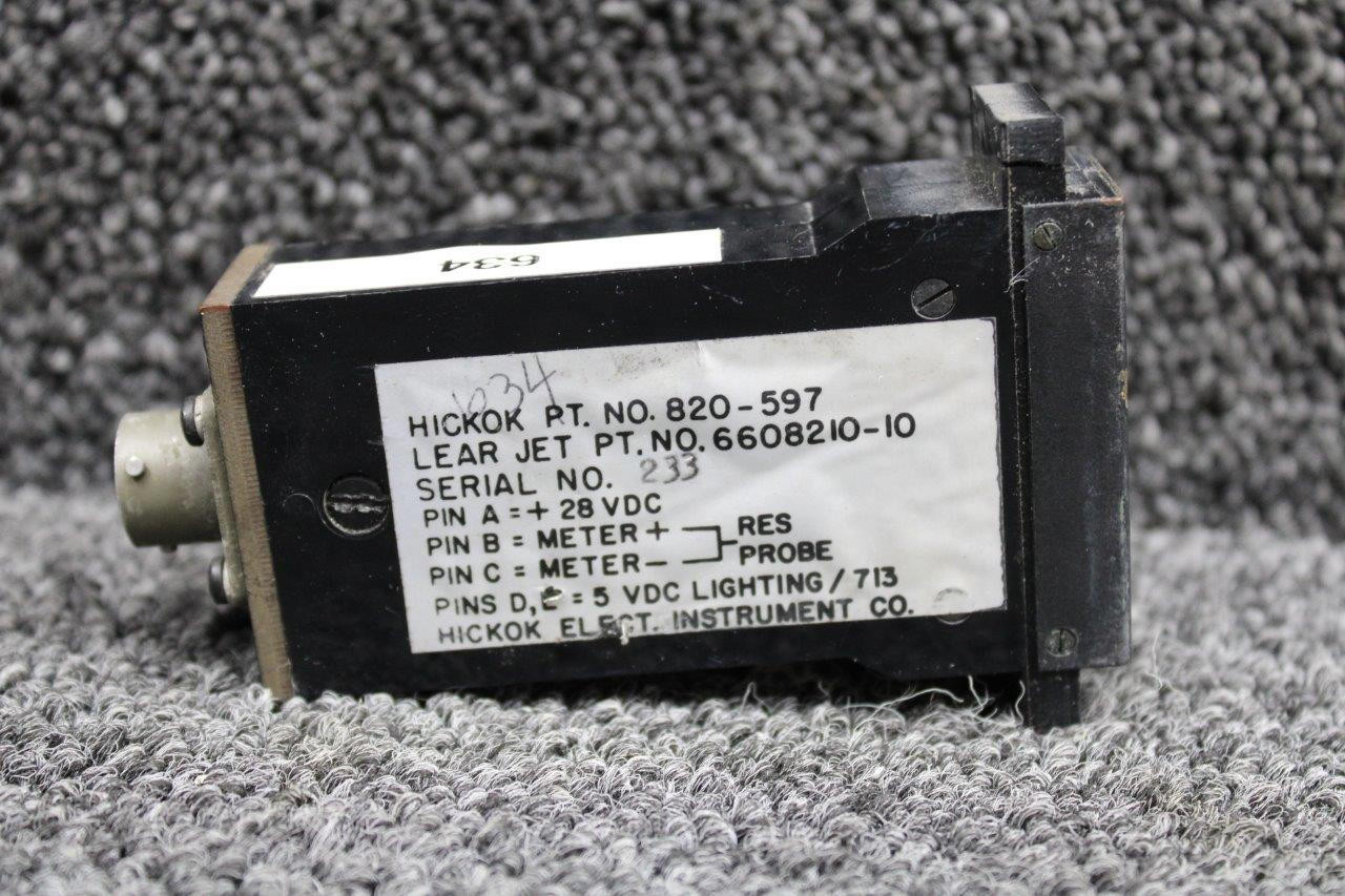820-597 Alt: 6608210-10 Hickok Learjet 35A Wing Temperature Indicator