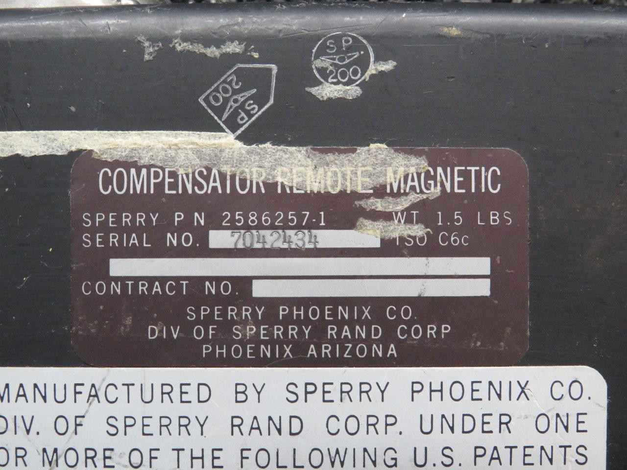 2586257-1 Sperry Remote Magnetic Compensator For Sale