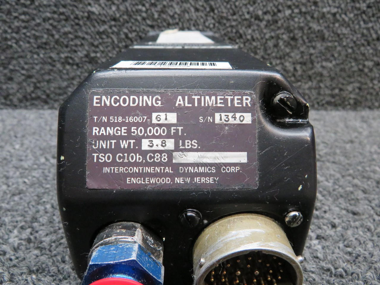 518-16007-61 Intercontinental Dynamics Altimeter Encoding Indicator