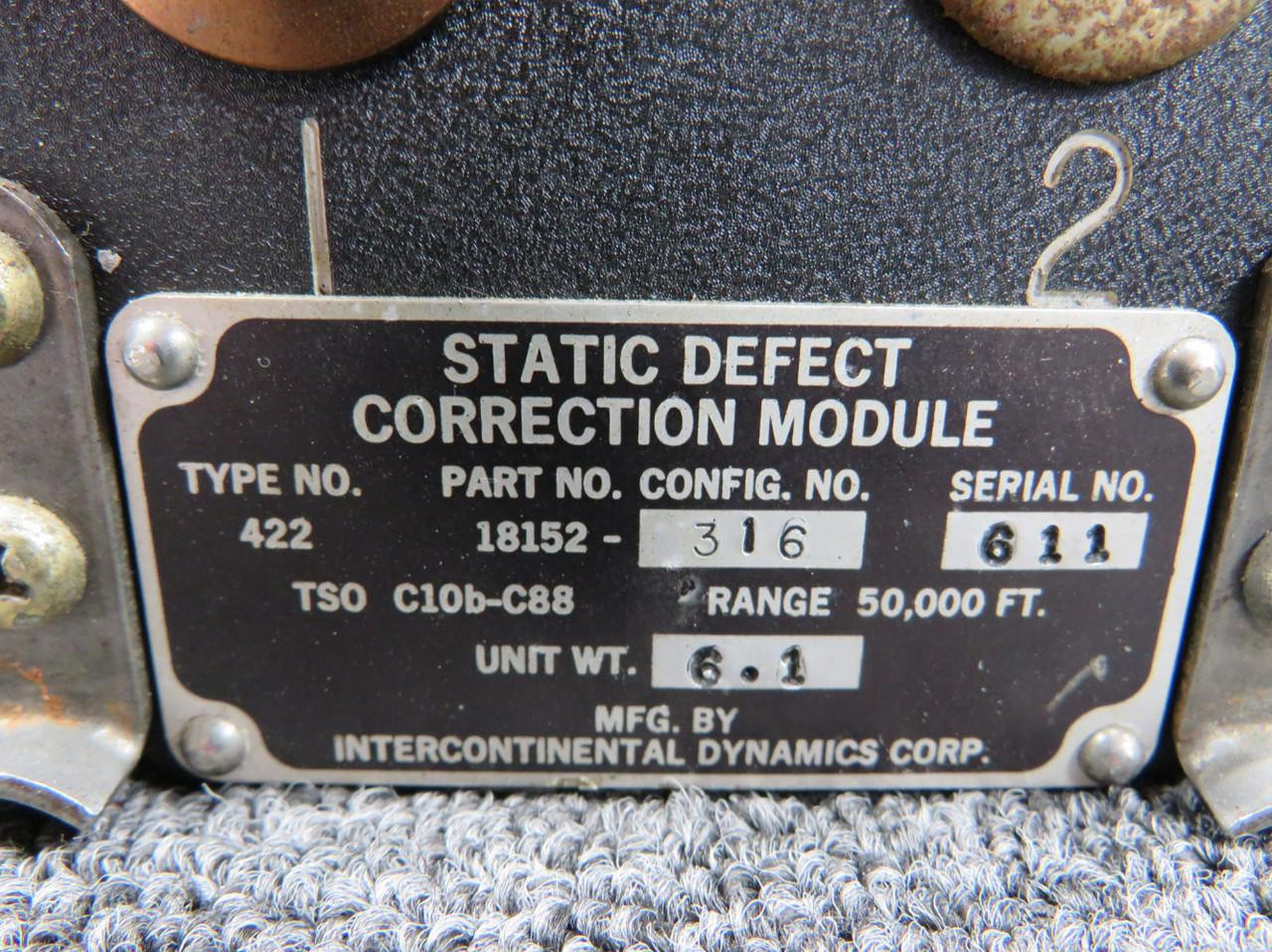 18152-316 Intercontinental Core Static Defect Correction Module with ...