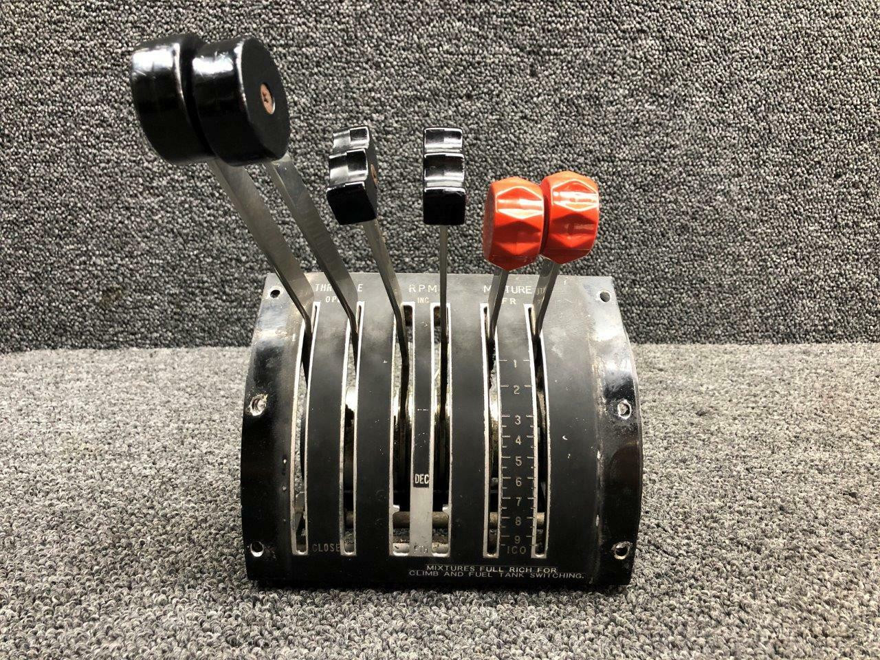 5091504-4 Cessna 401 Engine Control Quadrant Assy W/ Placard