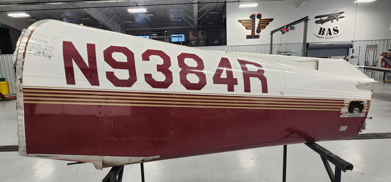 Mooney M20K Fuselage and Wing Assembly with Bill of Sale, Data Tag, and ...