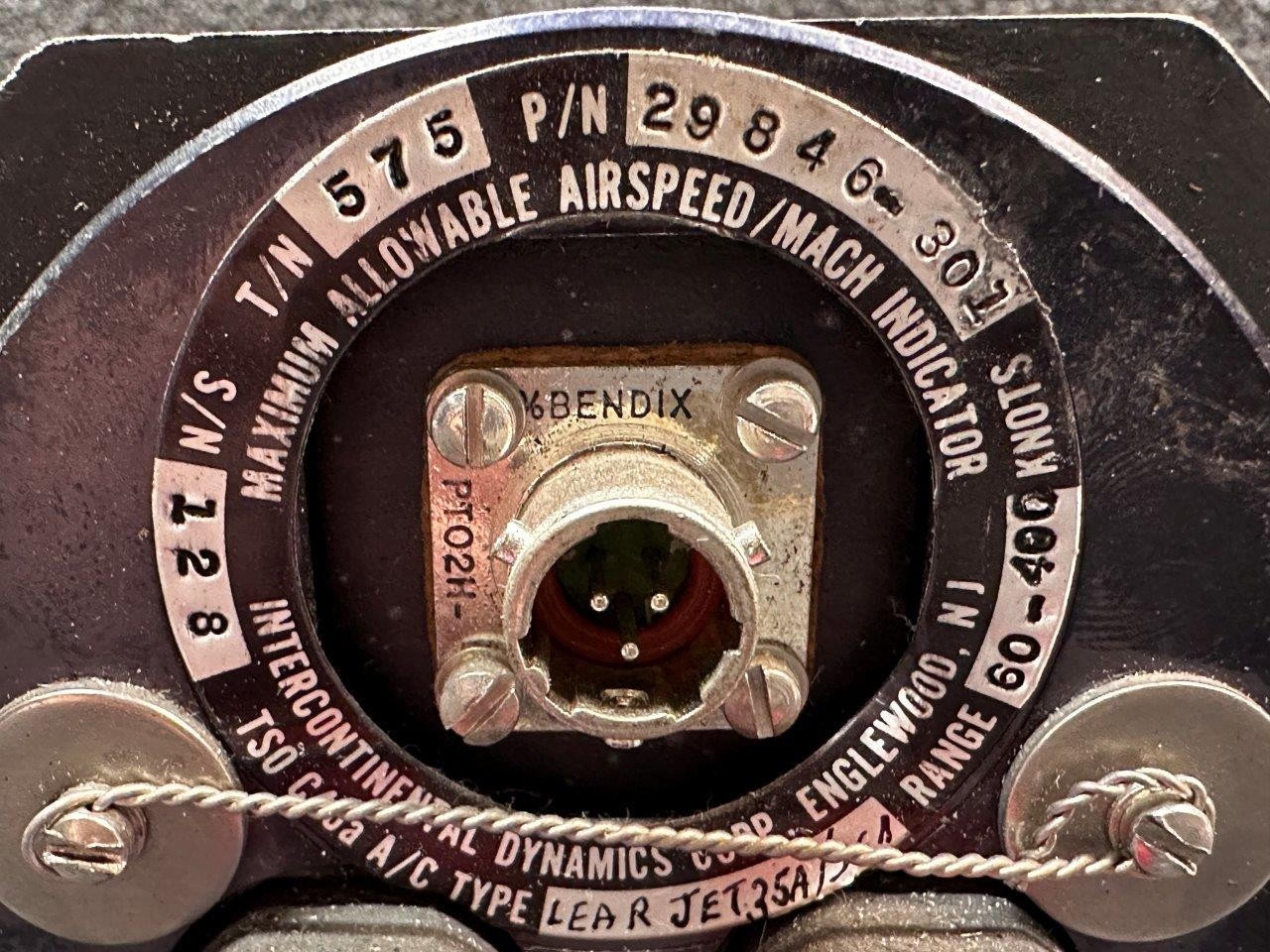 29846-301 Intercontinental Dynamics Mach Air Speed Indicator