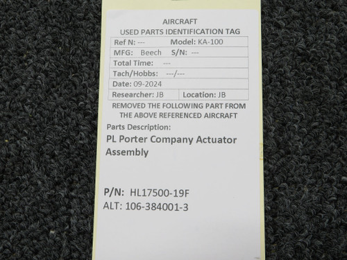 HL17500-19F (Alt: 106-384001-3) PL Porter Company Actuator Unit