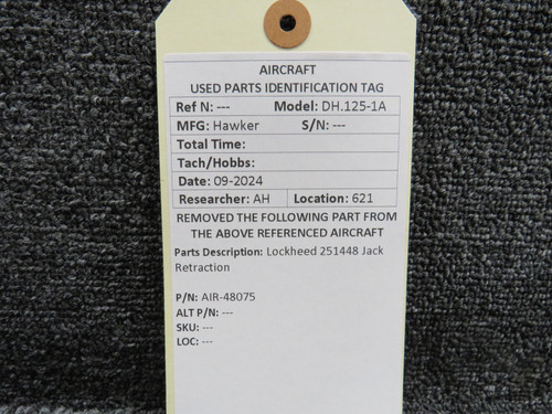AIR-48075 Hawker DH.125-1A Lockheed 251448 Jack Retraction