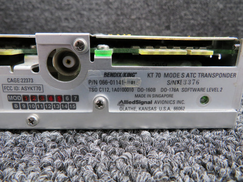 066-01141-1101 Bendix King KT-70 ATC Transponder Modified with Tray has ...