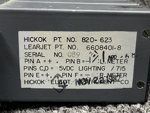 5489131-9, 820-615 Hickok Lighted Lower Center Instrument Panel Cluster