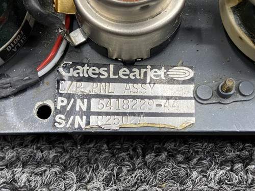 5418229-44 Lear Jet 55 Co-Pilot Dimming Control Panel Assembly For Sale