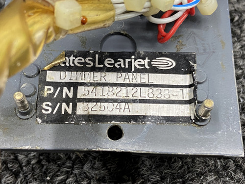 5418212L838-1 Lear Jet 55 Pilot Dimming Control Panel Assembly For Sale