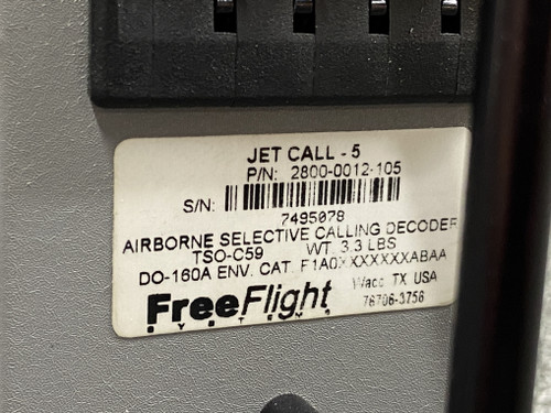 2800-0012-105 Free Flight Systems Airborne Selective Calling Decoder ...