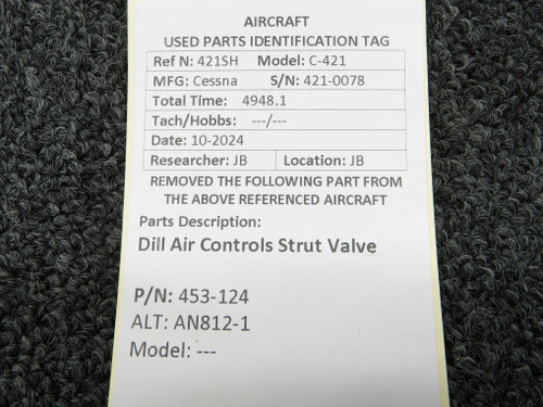 453-124 Alternative Part Number AN812-1 Dill Air Controls Strut Valve