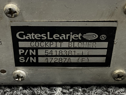 5418381-11 Lear Jet 55 Cockpit Blower Controller Panel Assembly For Sale