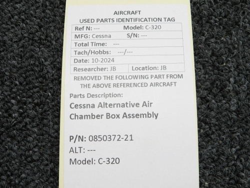 0850372-21 Cessna C-320 Alternative Air Chamber Box Unit