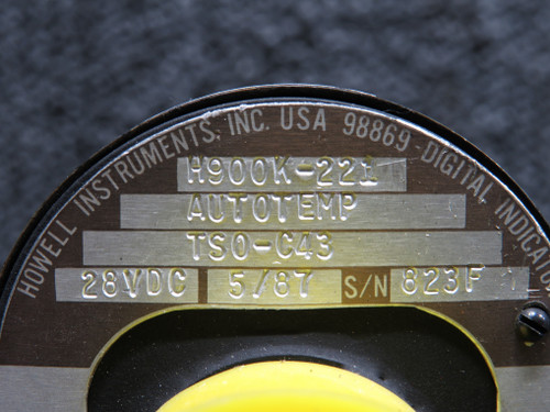 H900K-221 Howell Instruments TSO-C43 ITT Indicator Gauge