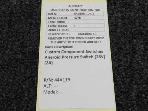 44A119 Custom Component Switches Aneroid Pressure Switch 28 Volts and 2 ...
