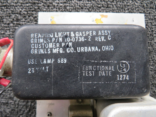 10-0736-2 Grimes Reading Light with Gasper Assembly and Vent