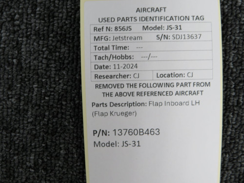 13760B463 Jetstream JS-31 Flap Inboard LH (Flap Krueger) For Sale