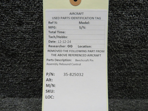 35-825032 Beechcraft Pin Assembly Rebound Control For Sale
