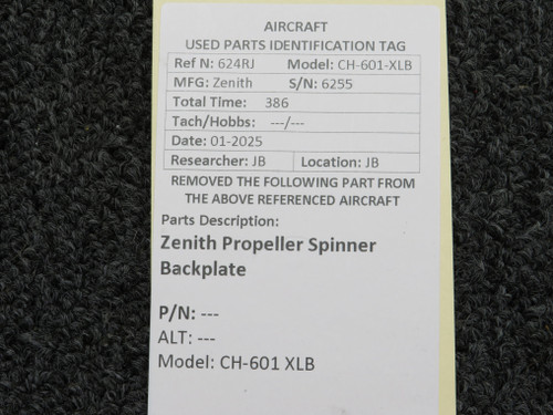 Zenith CH-601 XLB Propeller Spinner Backplate For Sale