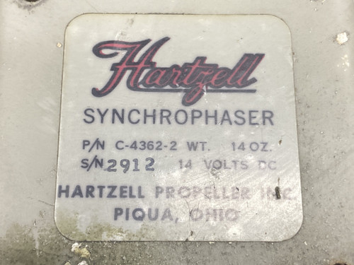 C-4362-2 Hartzell Synchrophaser Unit w Connector (14 Volts, Minor ...