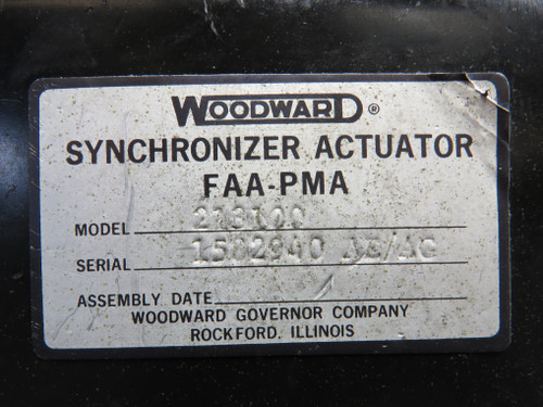 213100 Woodward Synchronizer Actuator with Cable (Worn) For Sale
