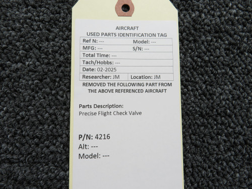4216 Precise Flight Check Valve For Sale