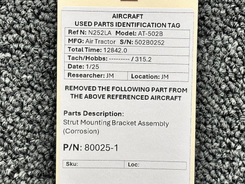 80025-1 Air Tractor AT-502B Bracket Assembly (Corrosion) For Sale