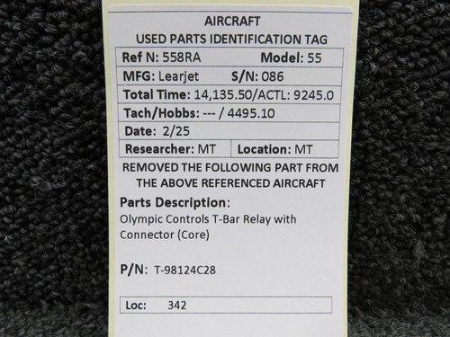T-98124C28 Olympic Controls T-Bar Relay with Connector (Core) For Sale