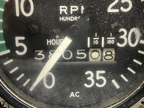 GMC RPM, Mechanical Tachometer Indicator (Minor Corrosion, Hours: 3805. ...