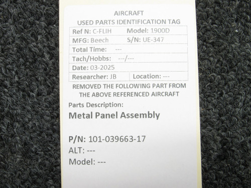 101-039663-17 Beech 1900D Metal Panel