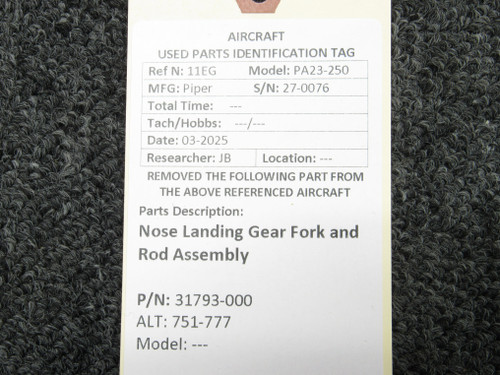 31793-000 Alternative Part Number 751-777 Piper PA23-250 Nose Landing ...