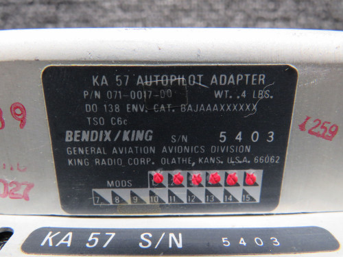 071-0017-00 Bendix King KA-57 Autopilot Adapter with Modifications For Sale
